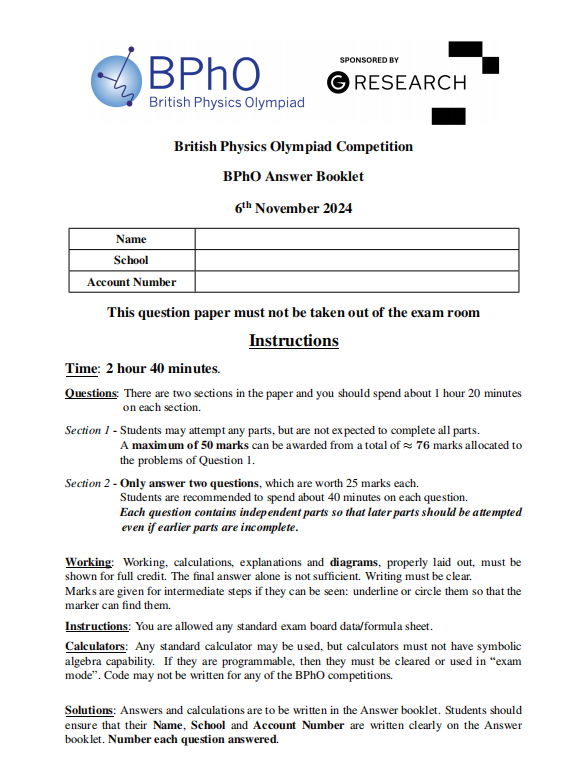 【2025年BPhO竞赛新规全解读】名额、报名、备考策略一文搞定！ - IPC英国中级物理竞赛官网